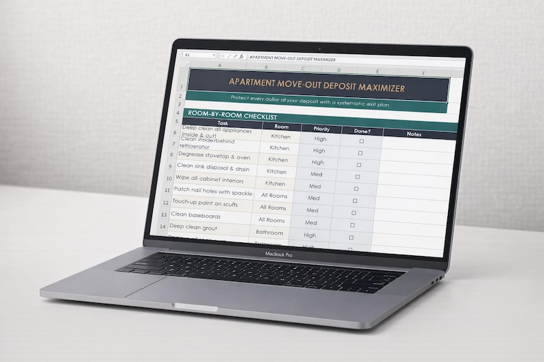Move-out Deposit Checklist | Apartment Cleaning & Exit Planner ...