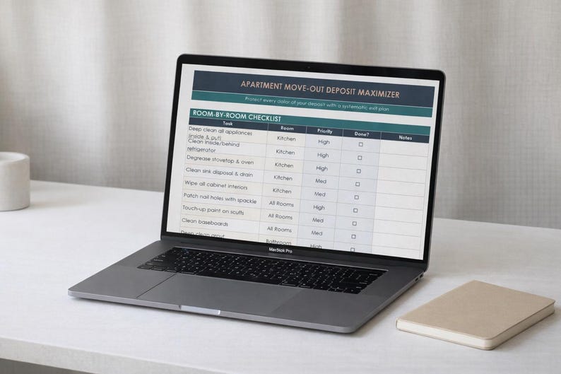 Move-out Deposit Checklist | Apartment Cleaning & Exit Planner ...