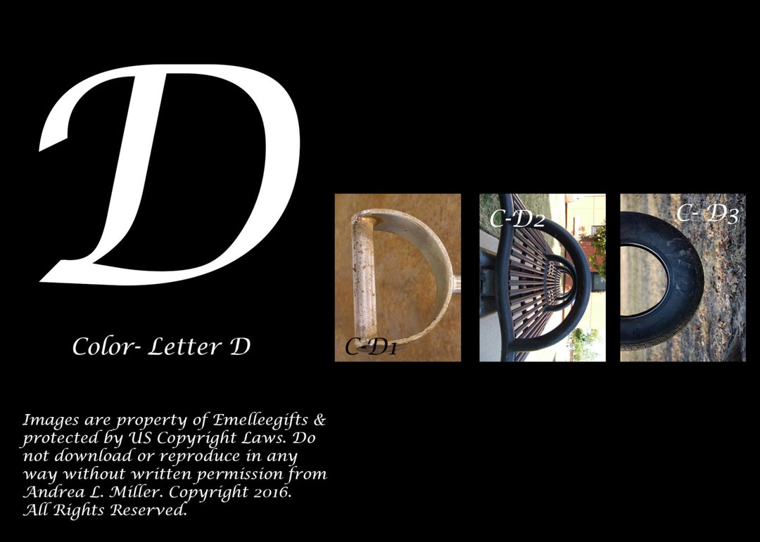 Alphabet Letter D Art Photography 4x6 color Digital Print 3 Letter ...