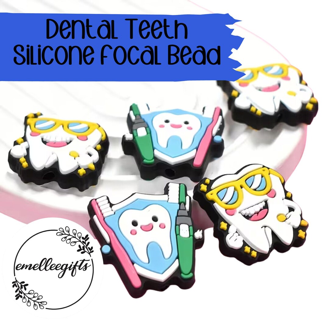 Silicone Dental Teeth Bead ~ Pen Beads ~ Wristlet Bead - Etsy