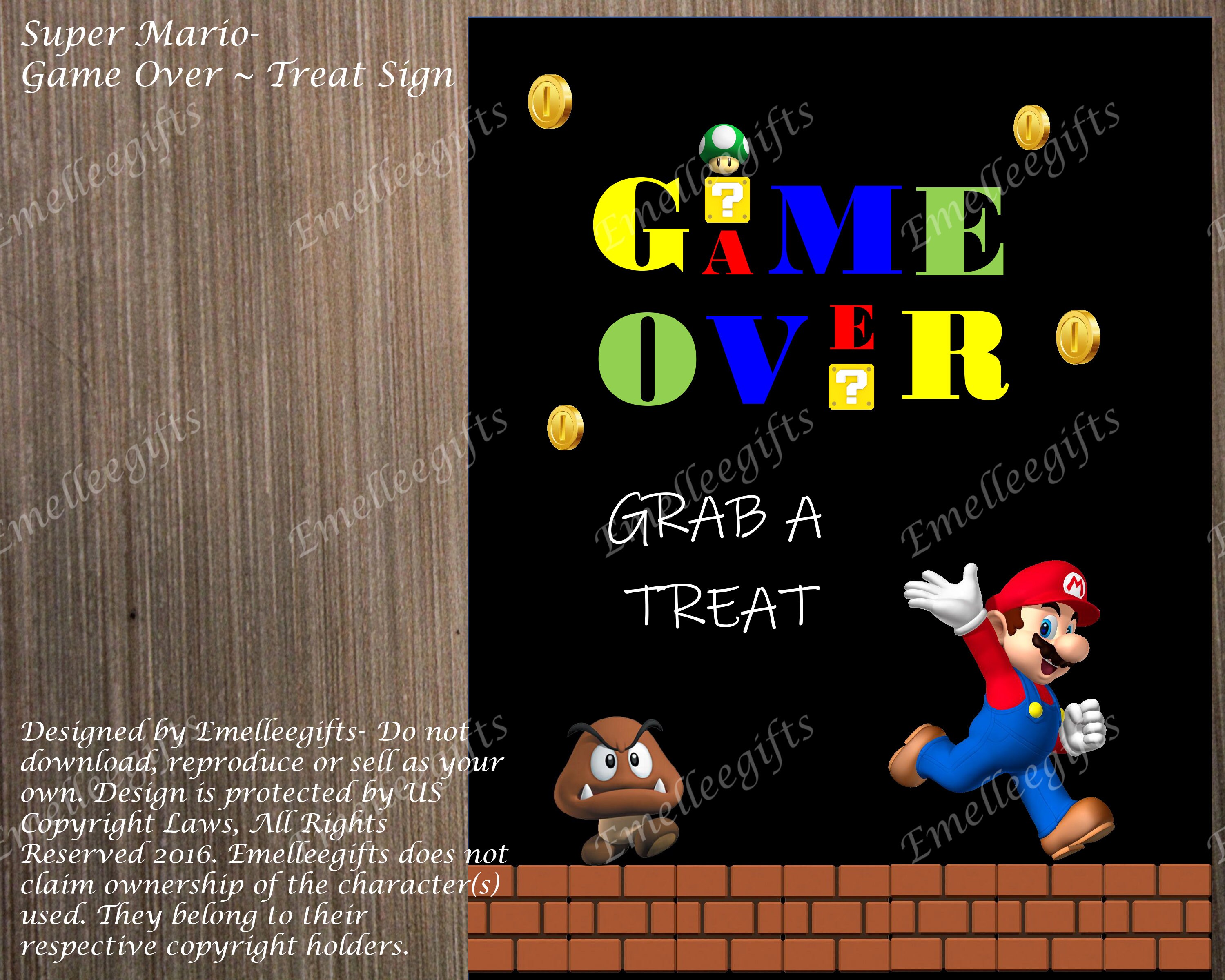 Game Over Mario Screen