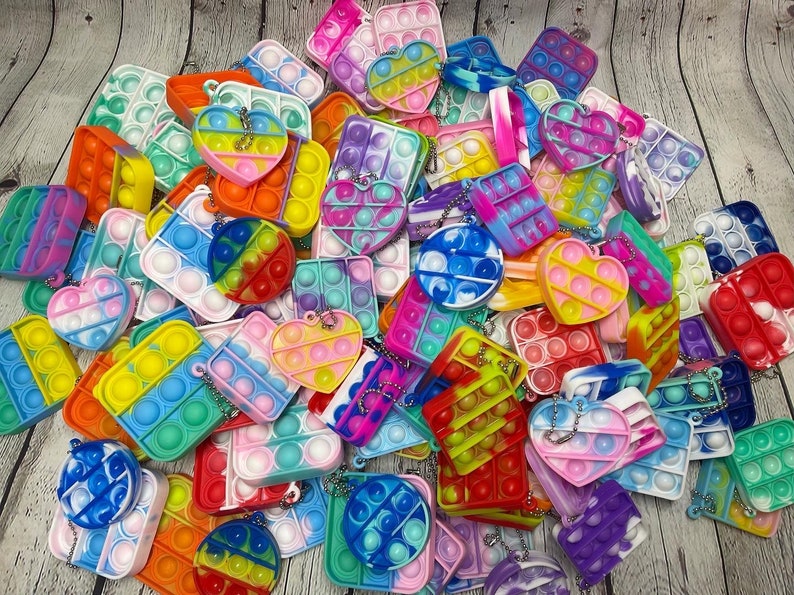 Fidget Favor Bags Pop It Favor Bag Tags Fidget Birthday - Etsy