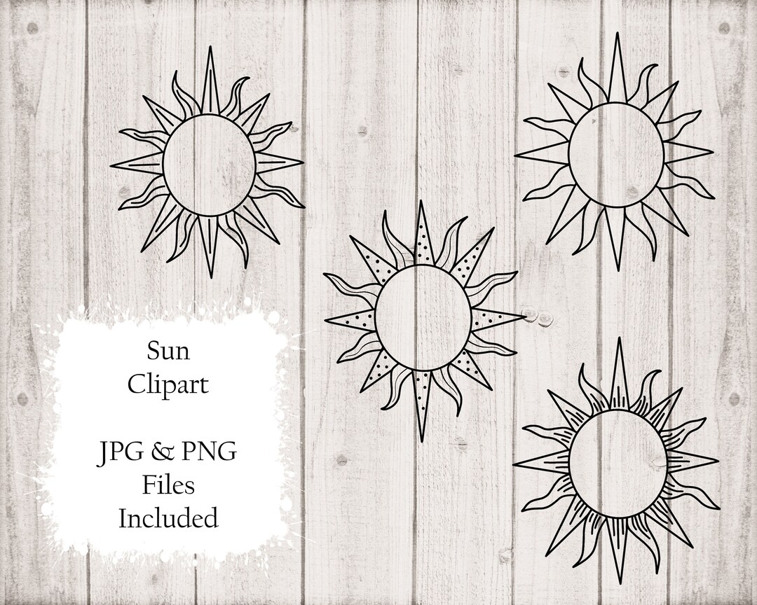 Sun Clipart ~ JPG and PNG Included ~ Polka Dot Sun Clipart ~ Instant ...