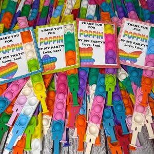 Fidget Bracelet Favor Bags ~ Pop It Bracelet Party Favor~ Fidget ...
