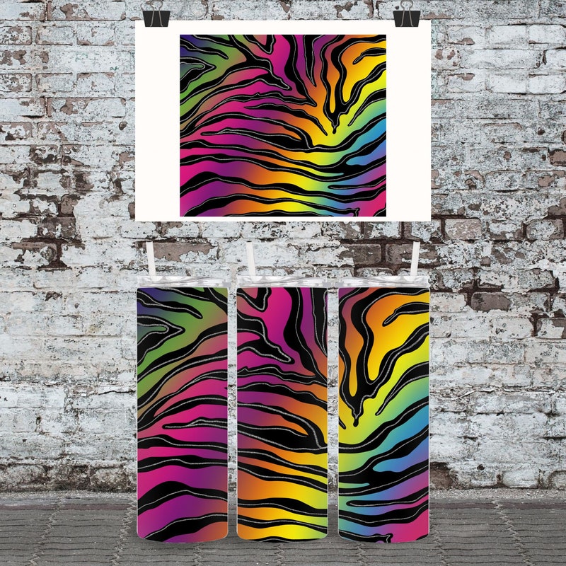 Rainbow Zebra Print - Etsy