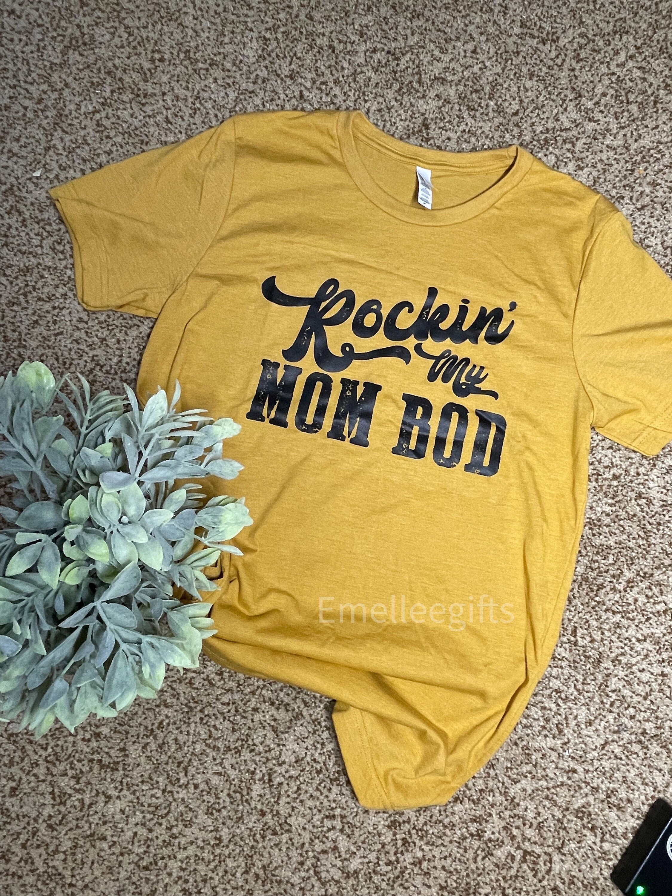 Rockin My Mom Bod Tshirt Mom Life Shirt Rockin Etsy Uk