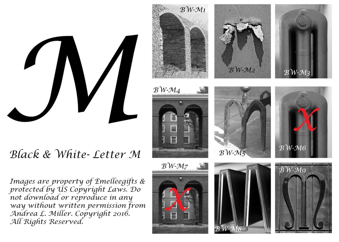 Alphabet Letter {M} Art Photography~ 4x6 Digital Print ~ 7 Letter ...