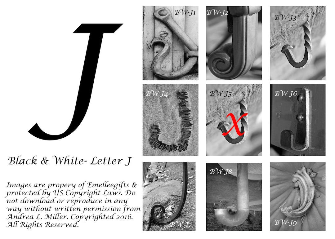 Alphabet Letter {J} Art Photography~ 4x6 Digital Print ~ 8 Letter ...