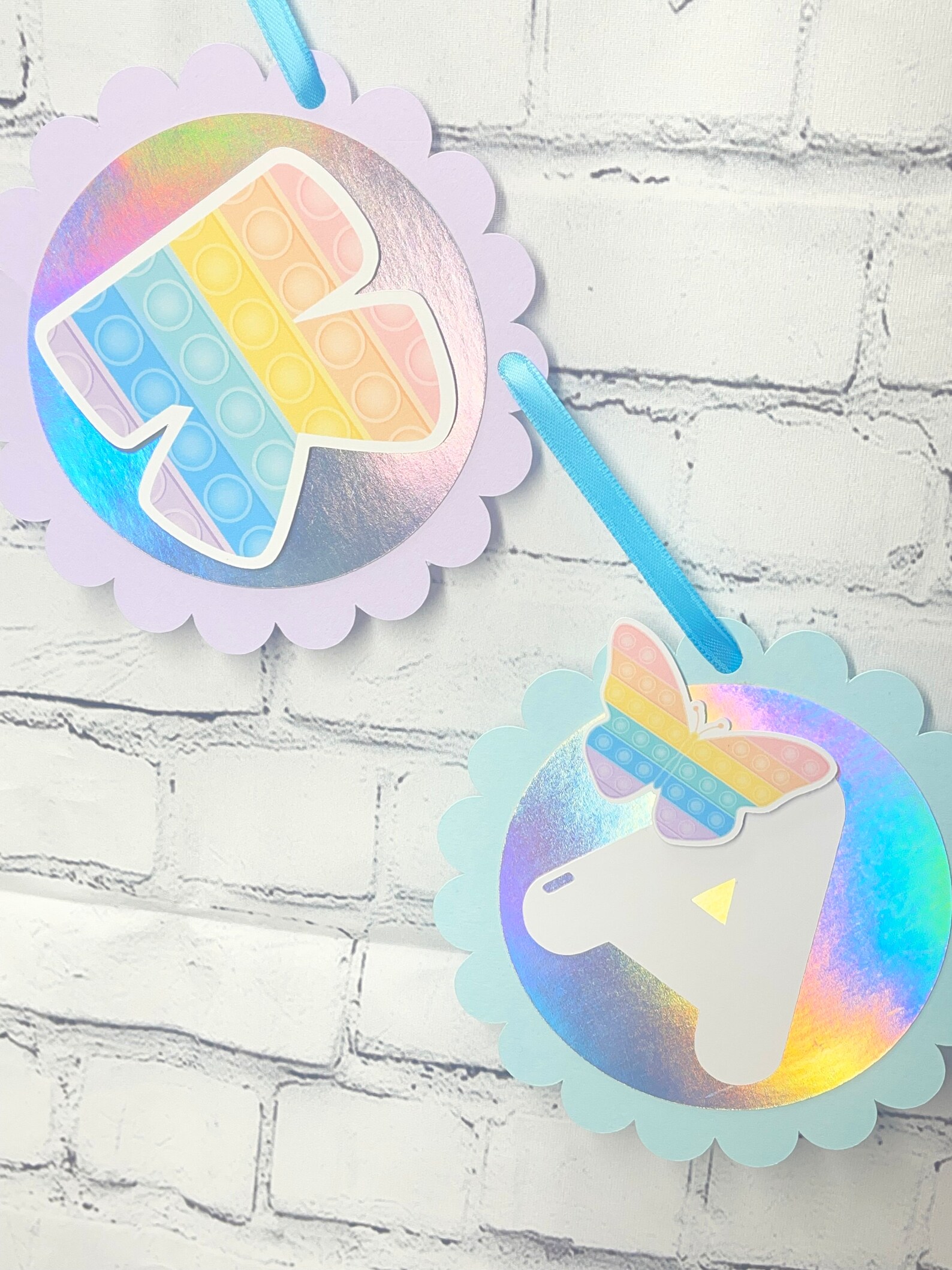 Pastel Pop It Name Banner Fidget Banner Pop It Birthday | Etsy