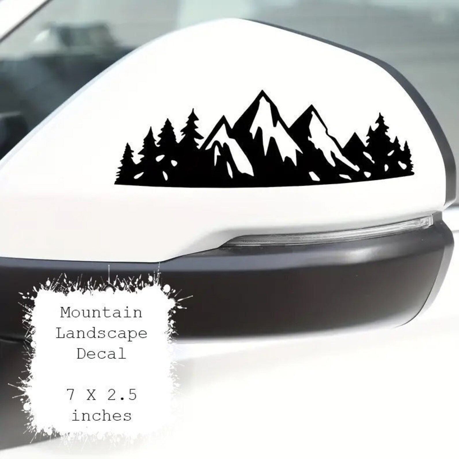 Mountain Decal Mountain Landscape Decal Mountain Peaks - Etsy