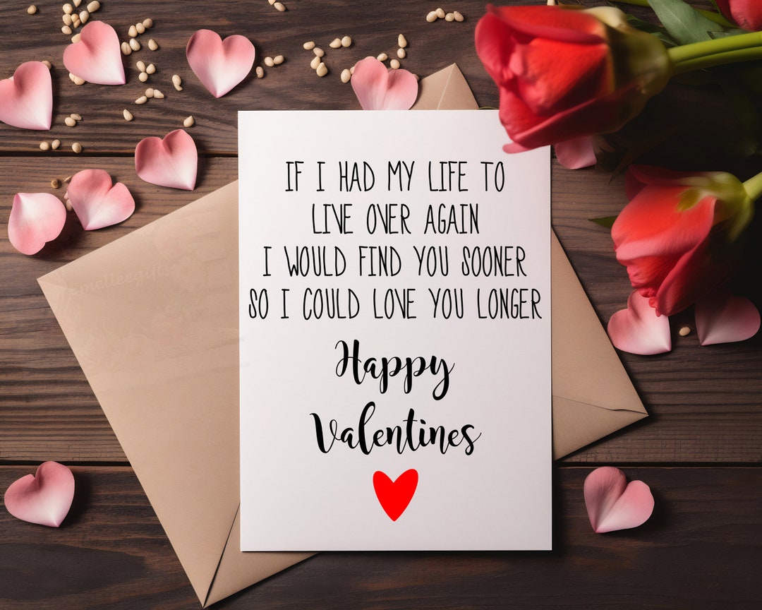 Happy Valentines Day Greeting Card 5x7 Free Shipping Etsy