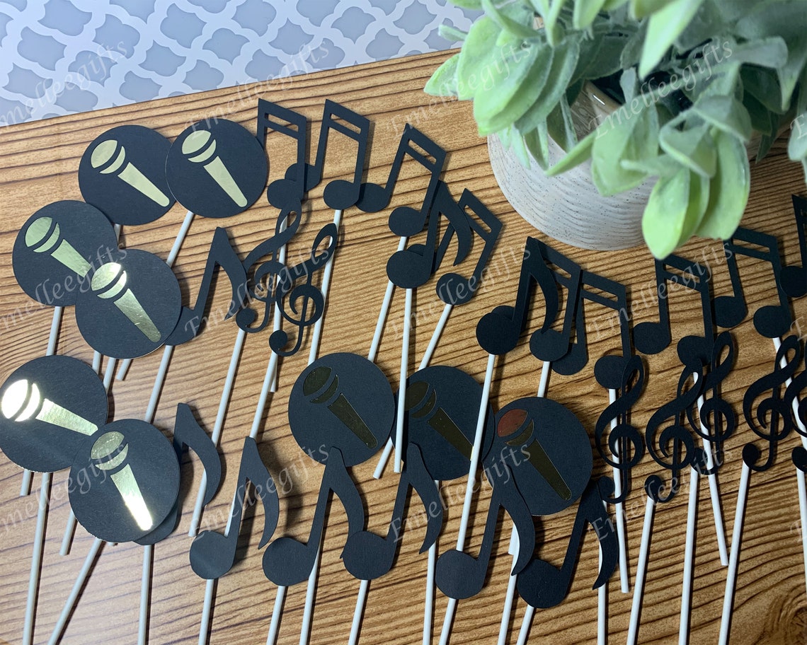 Music Note Cupcake Toppers Music Note Cupcakes Music | Etsy