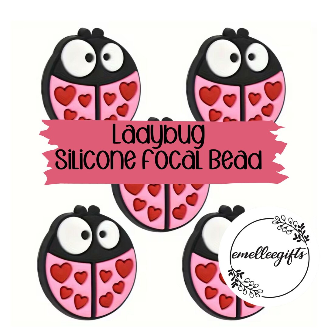 Ladybug Silicone Bead ~ Focal Animal Bead ~ Pen Beads - Etsy