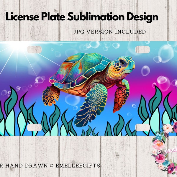 Sea Turtle License Plate Frames - Etsy