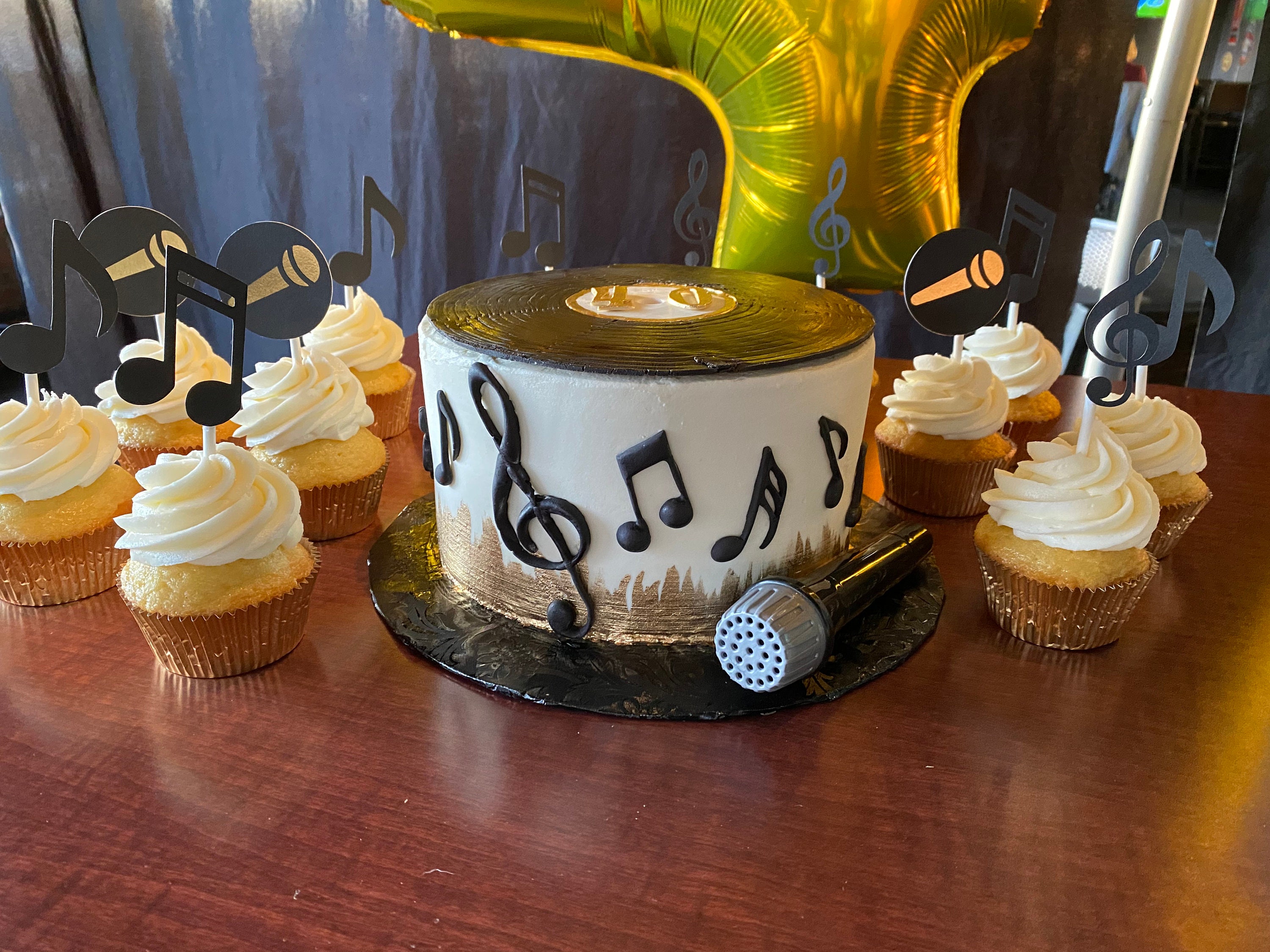 Music Note Cake Topper or Centerpiece Music Note Cupcakes | Etsy