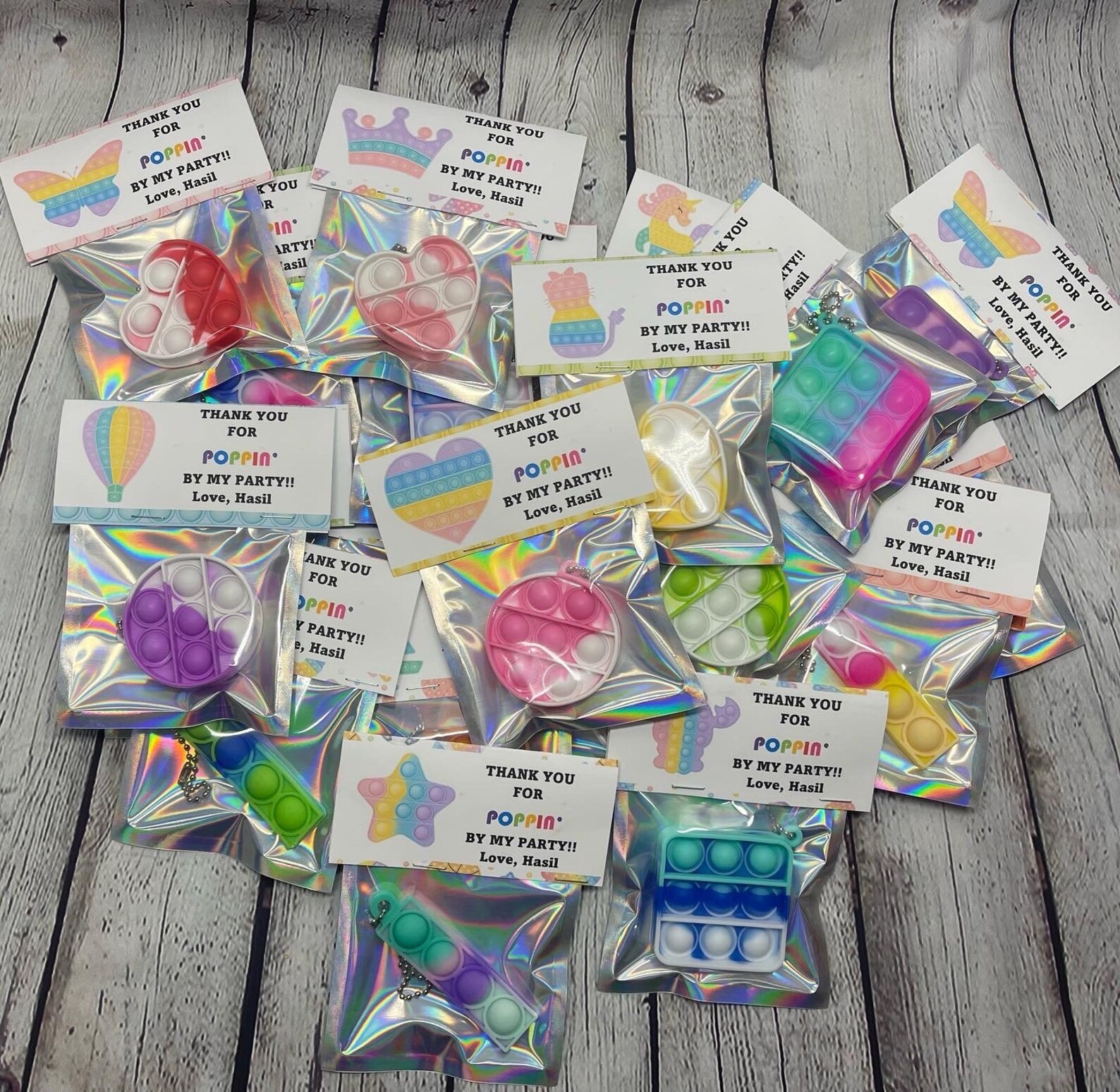 Fidget Favor Bags Pop It Favor Bag Tags Fidget Birthday - Etsy