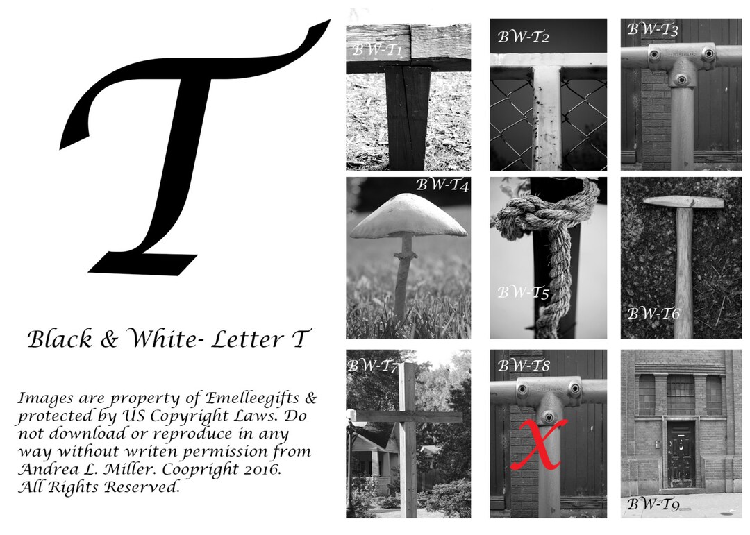 Alphabet Letter {T} Art Photography~ 4x6 Digital Print ~ 8 Letter ...