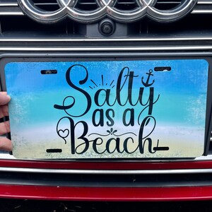 Salty as a Beach License Plate Design Sublimation Digital Print License ...