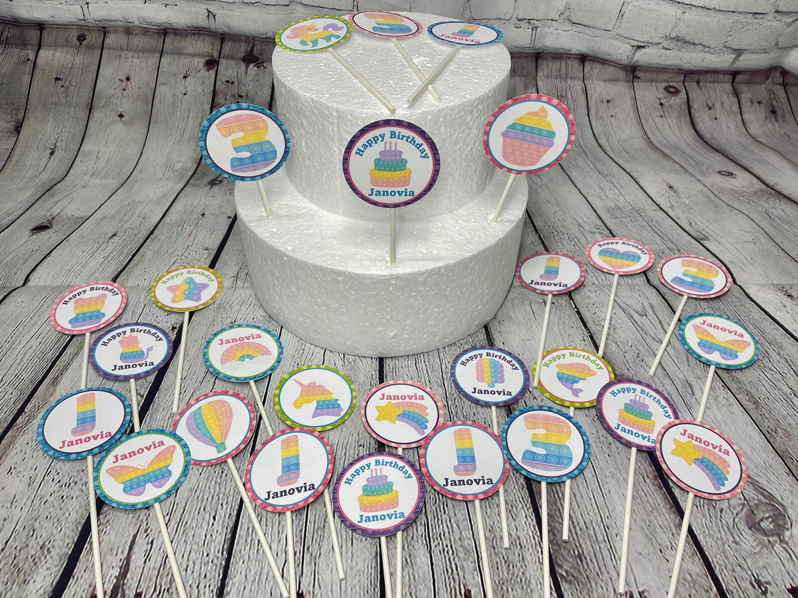 Fidget Cupcake Toppers Fidget Cupcake Toppers Fidget - Etsy