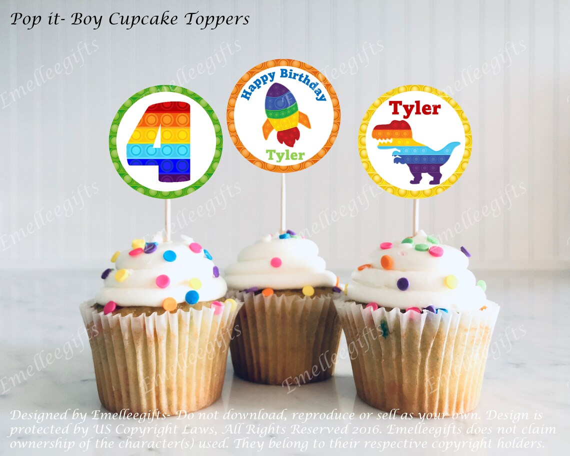 Fidget Cupcake Toppers Fidget Cupcake Toppers Fidget - Etsy