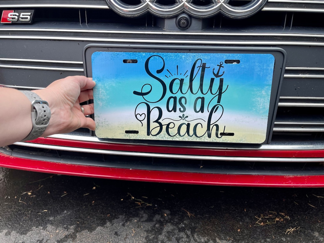 Salty as a Beach License Plate ~ Standard Metal License Plate ~ Beach ...