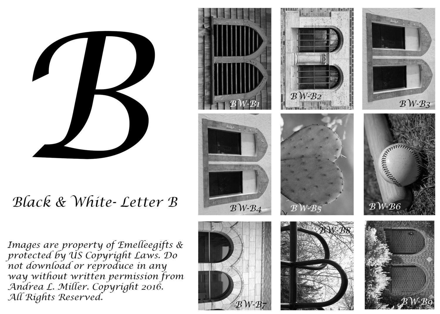 Alphabet Letter {B} Art Photography~ 4x6 Digital Print ~ 9 Letter ...