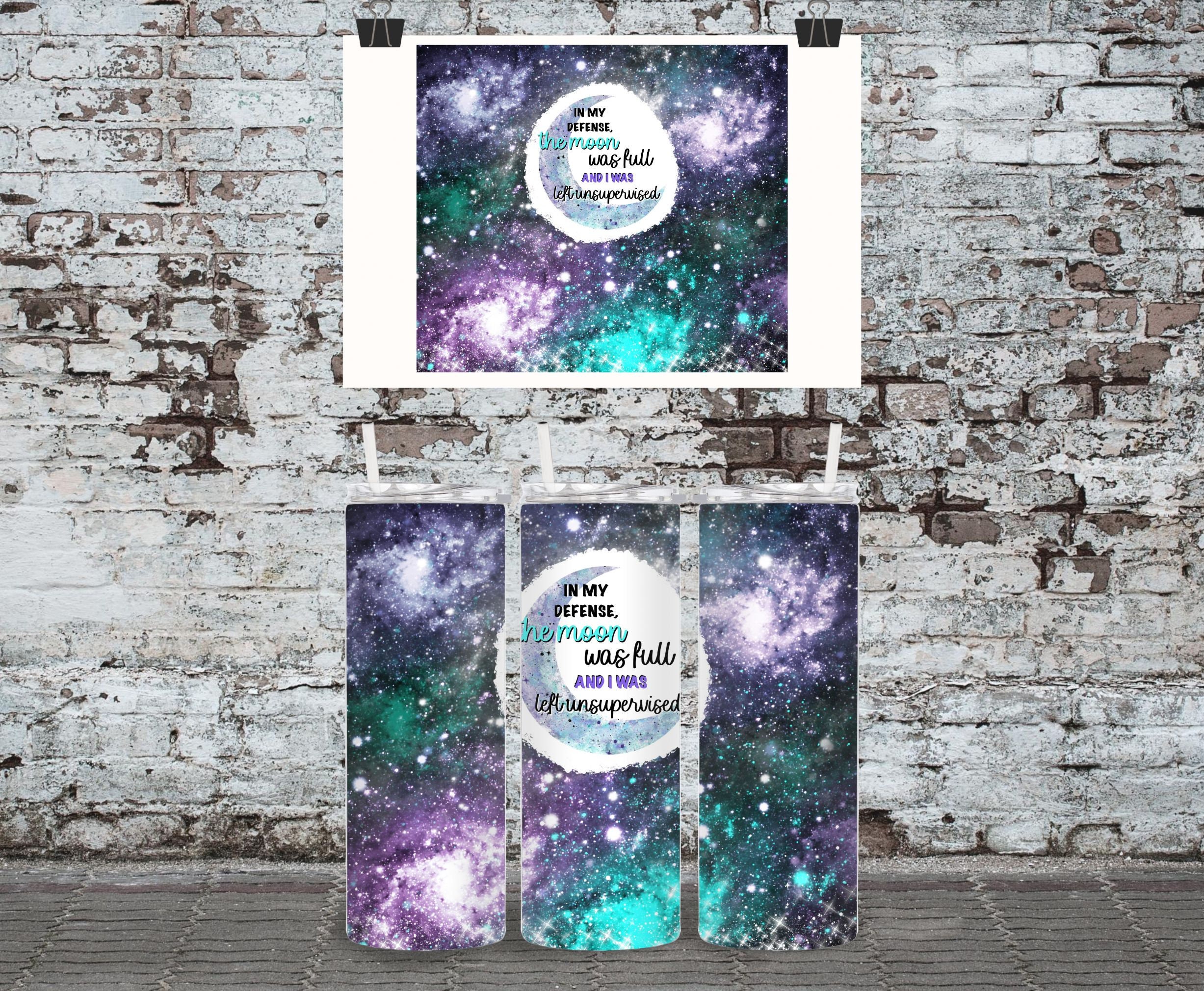 Full Moon Tumbler Wrap Milky Way Wrap 20oz Skinny Straight - Etsy