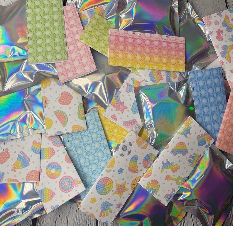 Fidget Favor Bags Pop It Favor Bag Tags Fidget Birthday - Etsy