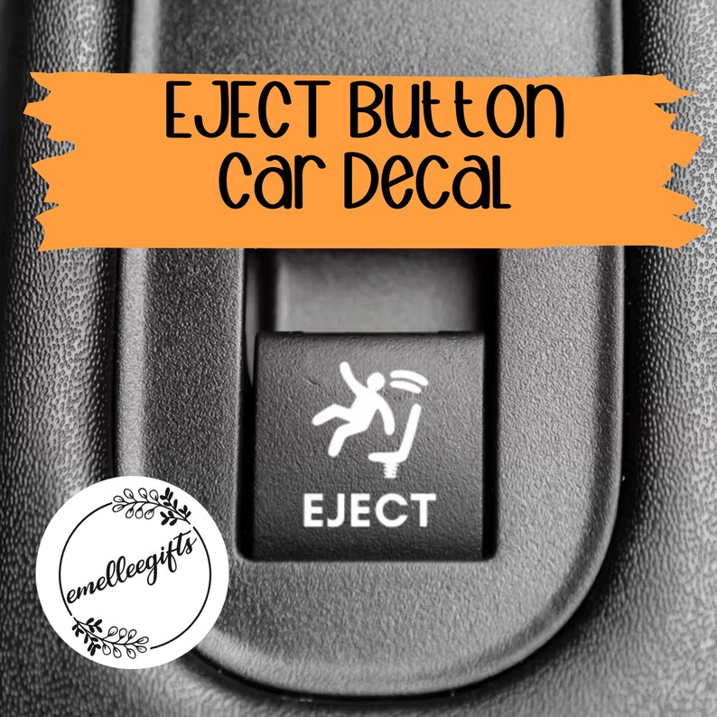 Eject Button Decal ~ Small Decal for Car - Etsy