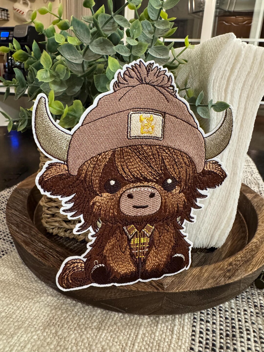 Highland Cow Iron on Patch ~ Sew on Cow Patch ~ Highland Cow ~ Large ...
