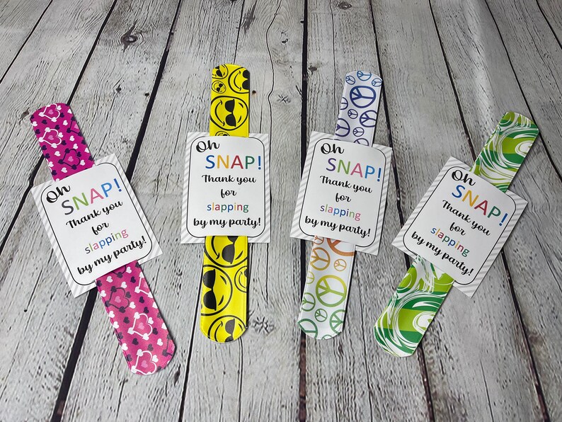Slap Bracelet Favors Birthday Party Favor 80's Party | Etsy