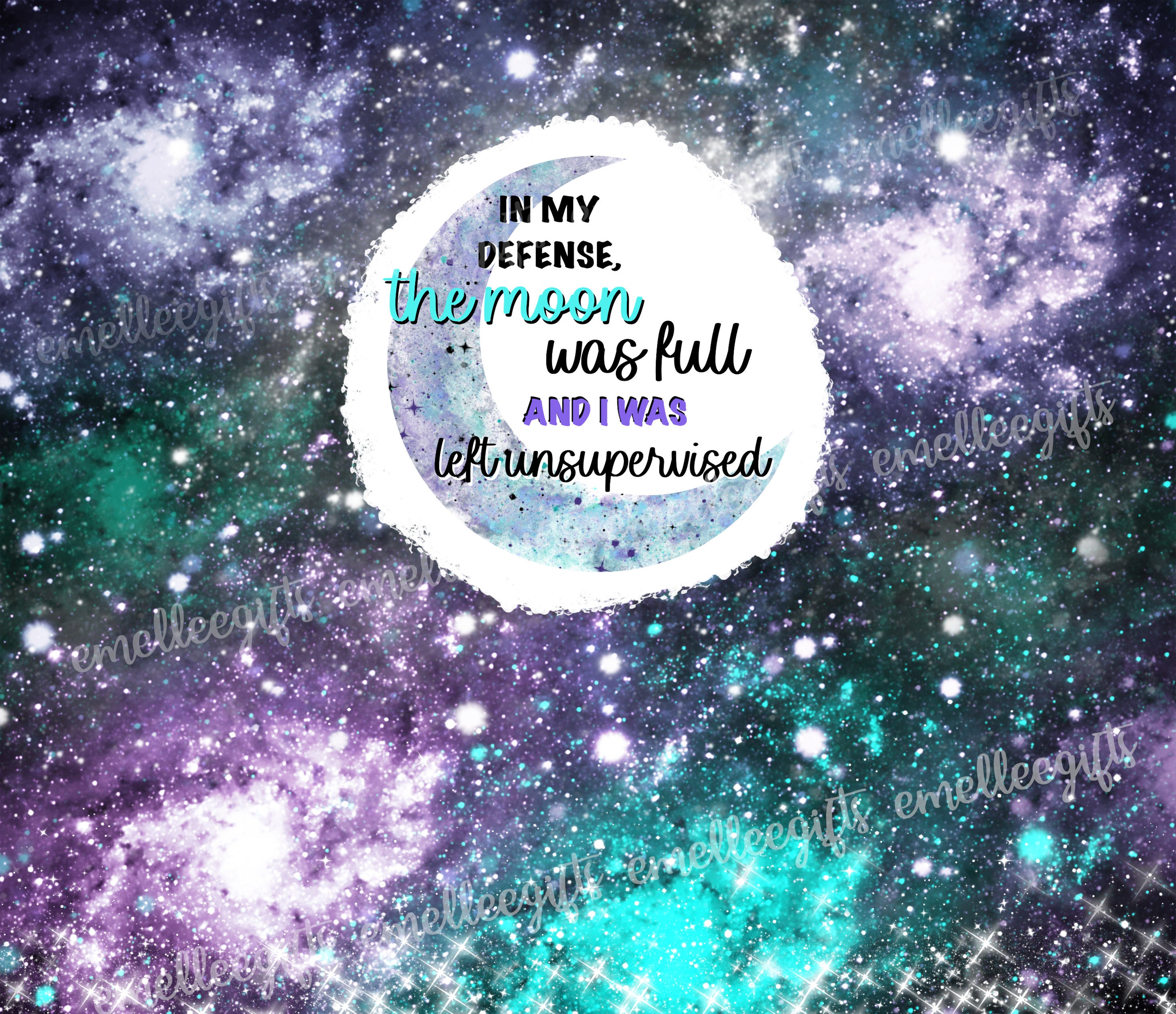 Full Moon Tumbler Wrap Milky Way Wrap 20oz Skinny Straight - Etsy