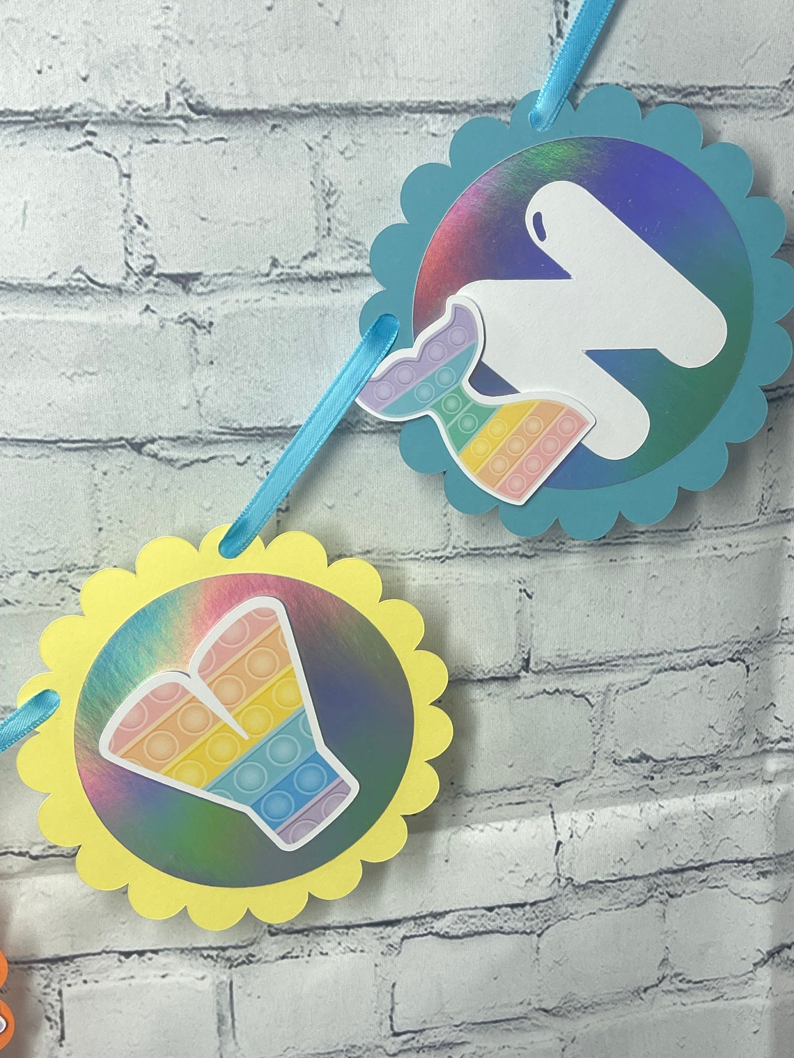 Pastel Pop It Name Banner Fidget Banner Pop It Birthday | Etsy