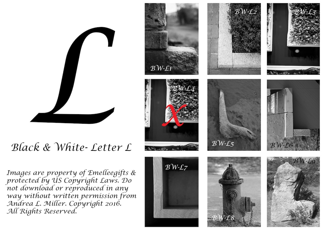 Alphabet Letter {L} Art Photography~ 4x6 Digital Print ~ 8 Letter ...