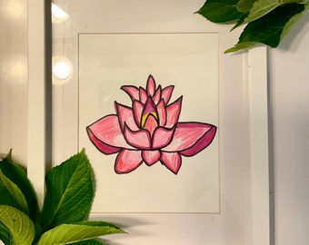 Roxy Poster - the Pink Lotus Flower - Etsy
