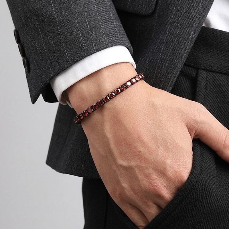 Cz Red Tennis Chain - Etsy