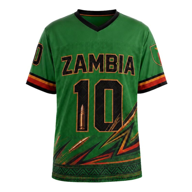 Personalized Zambia Soccer Jersey, Custom Name Number Green Football ...