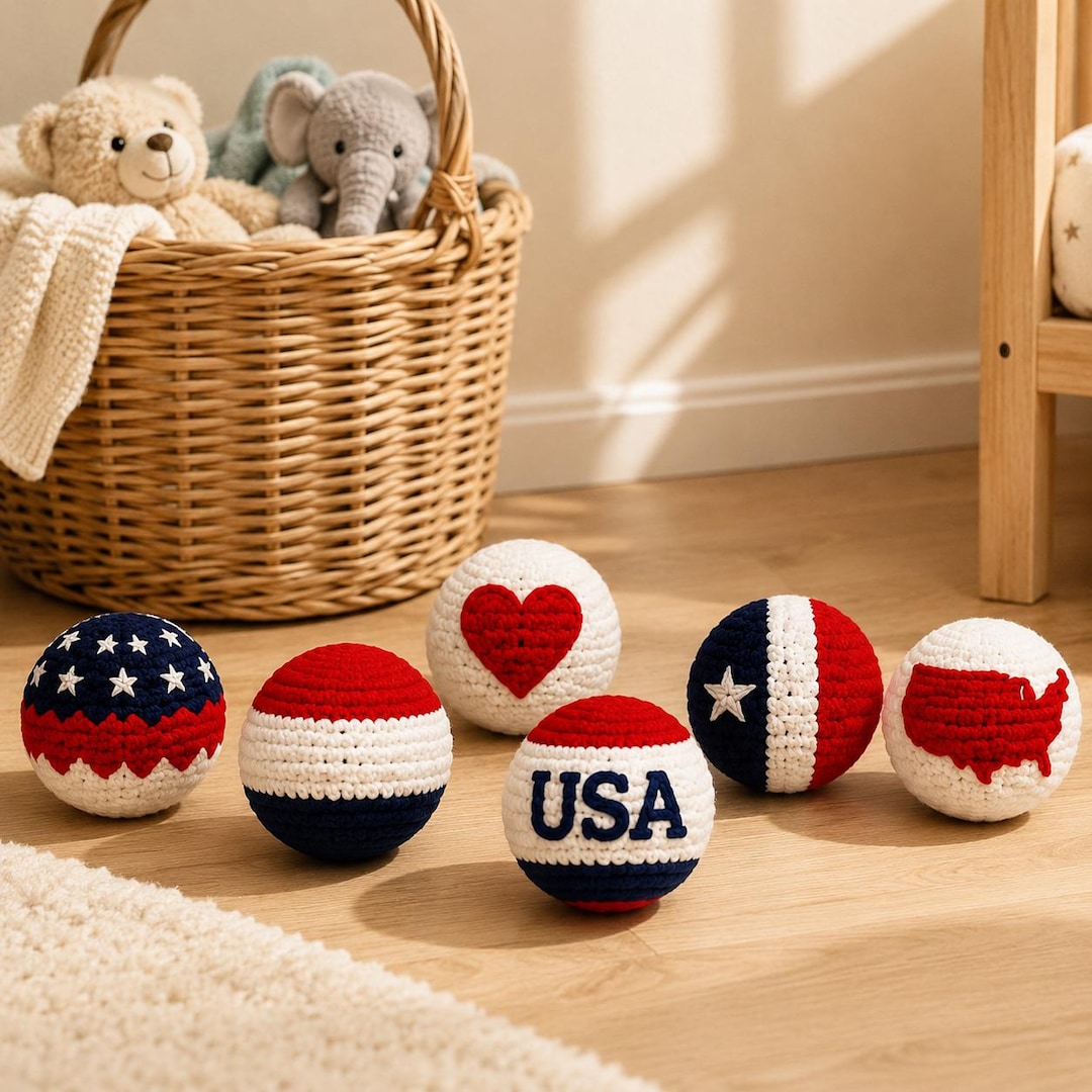 Balle Hacky Sack au crochet des États-Unis, jouet de sac de pied ...