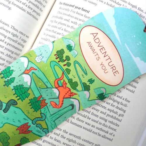 Adventure Awaits Laminated Art Bookmark - Etsy