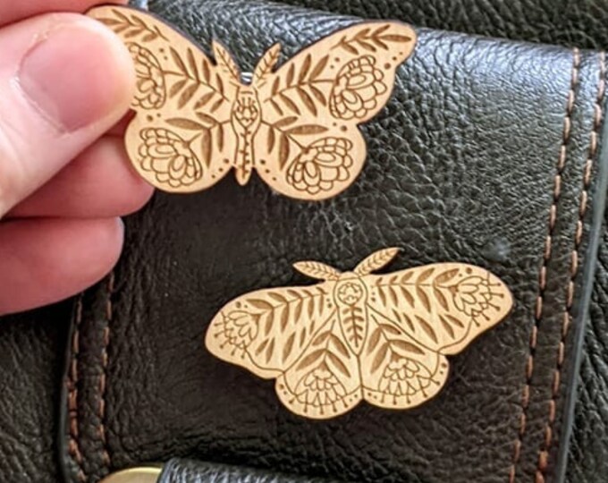 Butterfly Brooch Pin 1.5 Inch - Wooden Jewelry, Accessories ...
