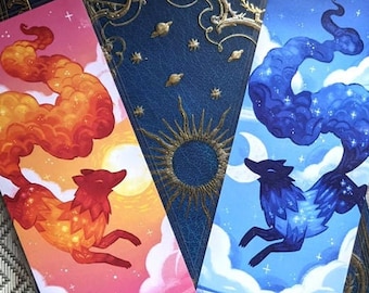 Sun & Moon Dragon Bookmarks Illustrated Bookmark Unique | Etsy