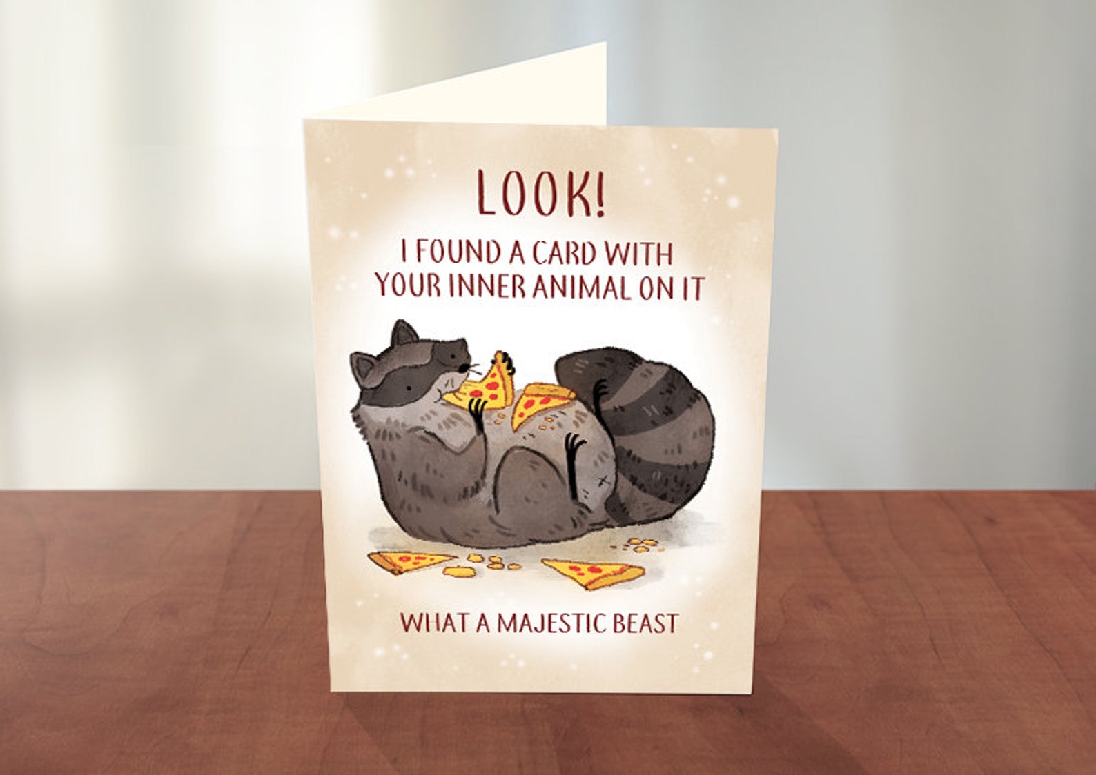 Funny Raccoon Animal Card Birthday Card Greeting Card Cute | Etsy