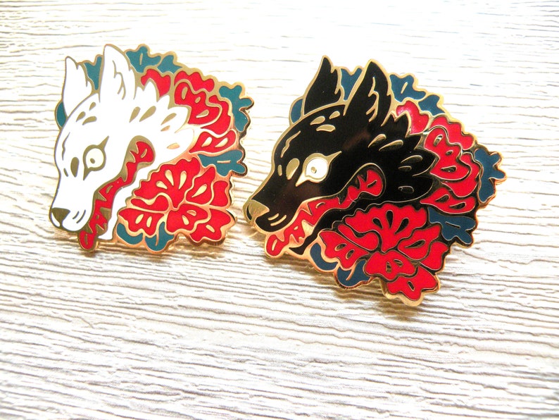 White Wolf Enamel Pin Lapel Pin Brooch Pin 1.5 Inch Dog - Etsy