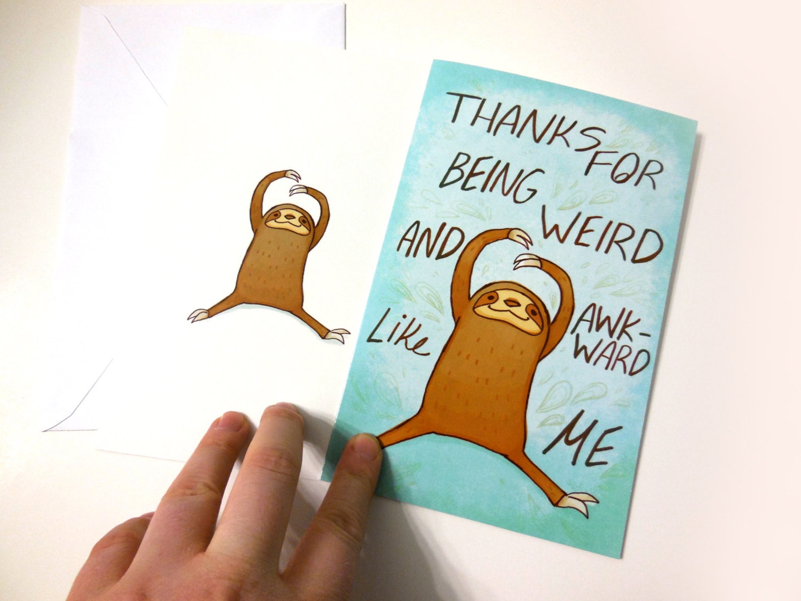 Funny Sloth Card Thank You Card Anniversary Card Valentines - Etsy