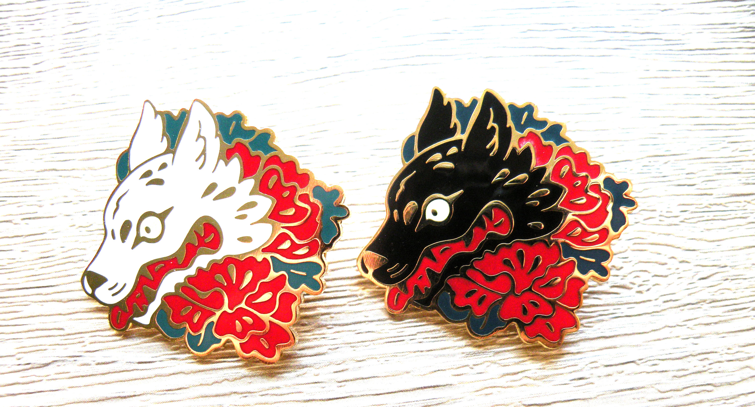 White Wolf Enamel Pin Lapel Pin Brooch Pin 1.5 Inch Dog | Etsy