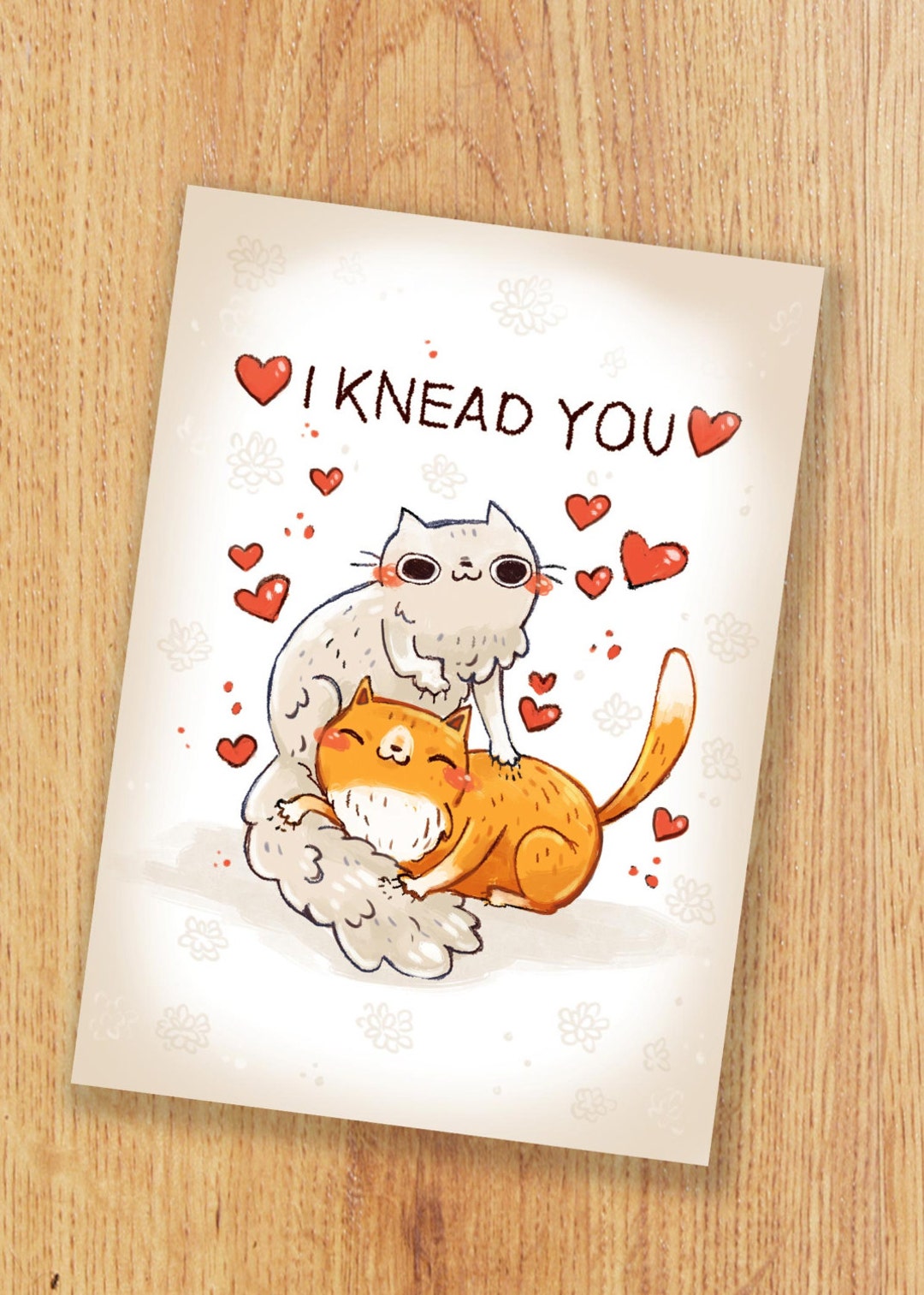Cat Card Digital Download, Printable 5 by 7 Card, Cat Card - Etsy
