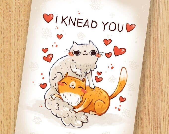 Cat Card Digital Download, Printable 5 by 7 Card, Cat Card - Etsy