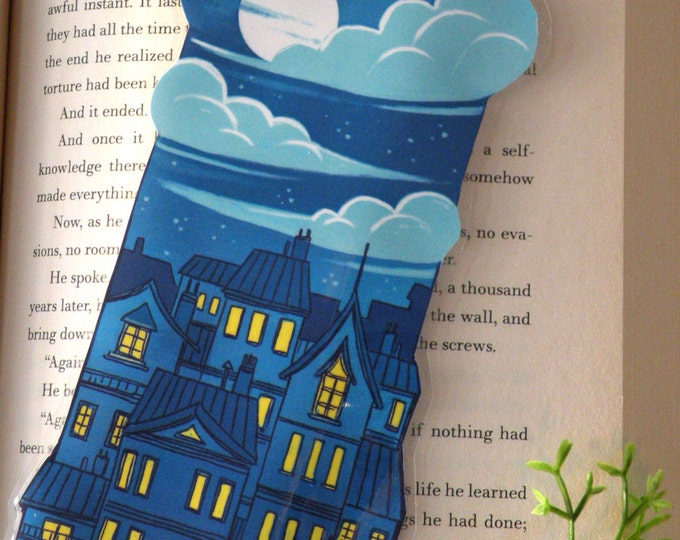 City Scape Bookmark Illustrated Bookmark Unique Bookmarks - Etsy