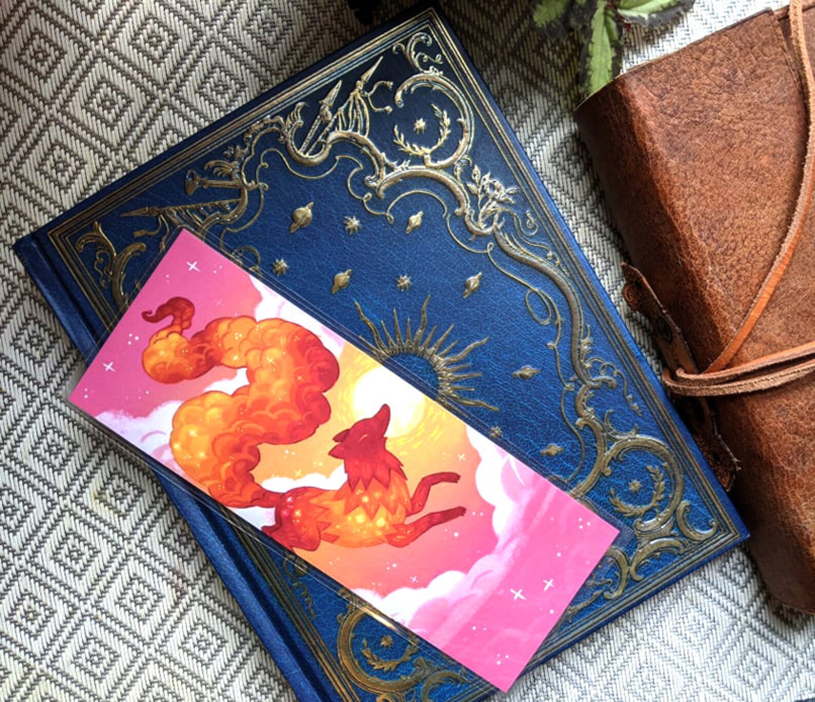 Sun & Moon Wolf Bookmarks Illustrated Bookmark Unique | Etsy