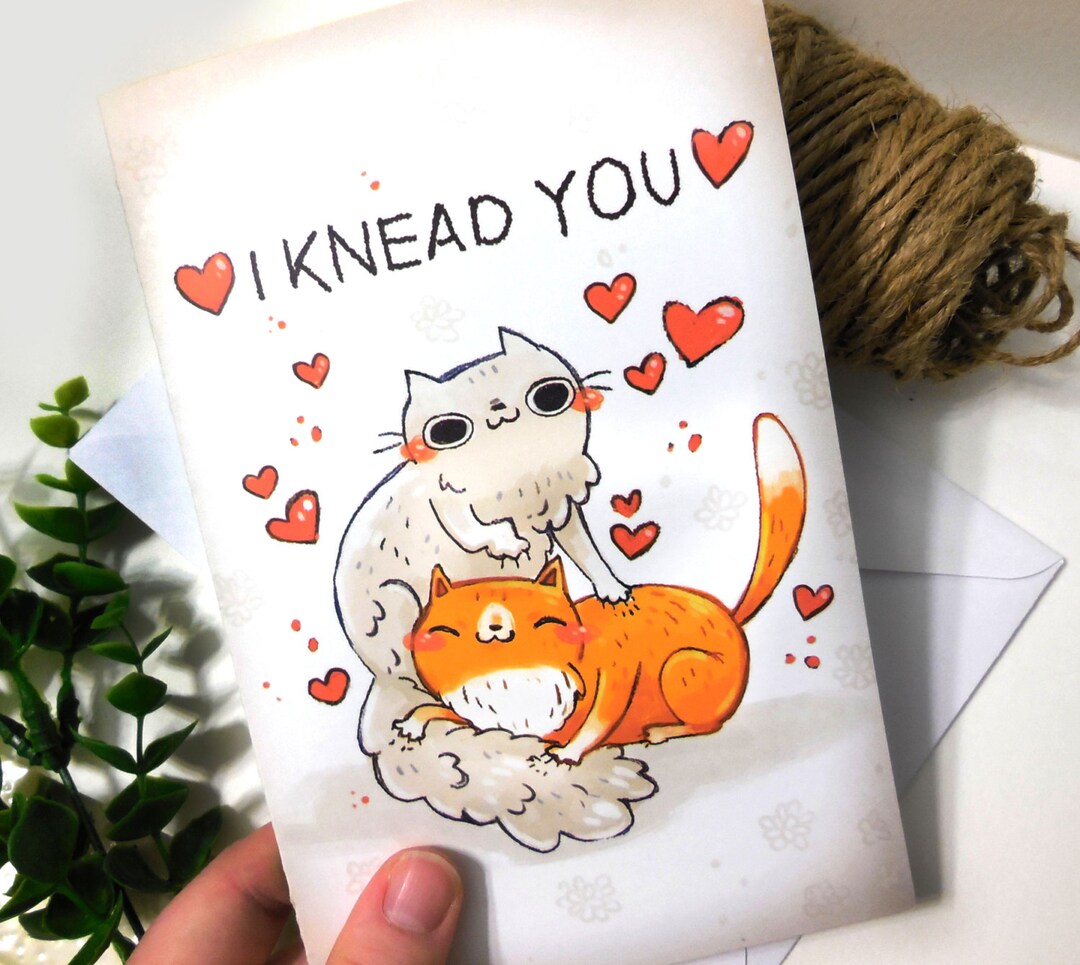 Cat Card, Anniversary, Valentines Day Card, Pun Card, Greeting Card ...